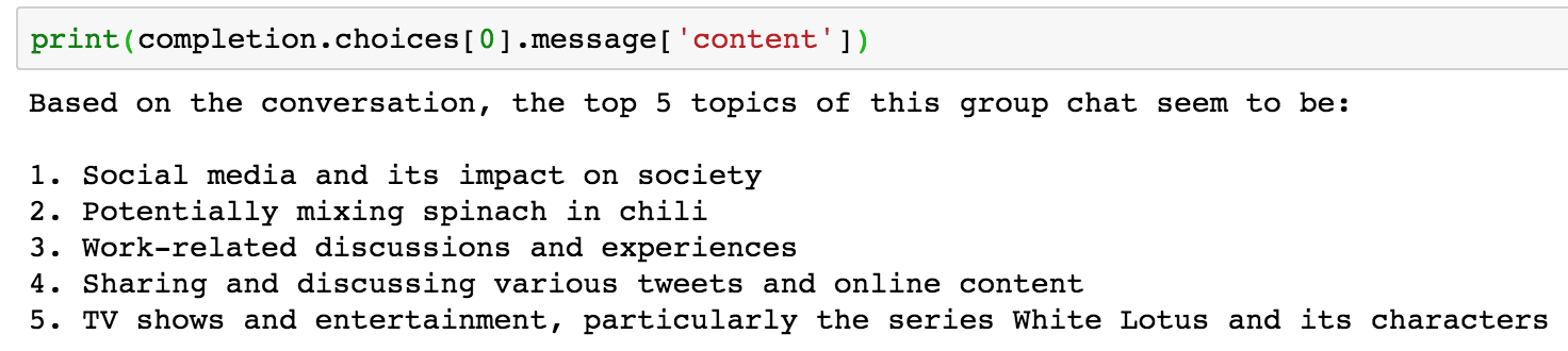 Analyzing your iMessage group chat with OpenAI’s API – Residual Thoughts